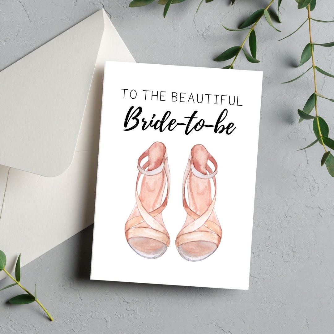 Printable Bridal Shower Card / to the Beautiful Bride-to-be Card ...