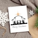 Printable Christmas Card / Printable Nativity Card / Nativity Scene ...
