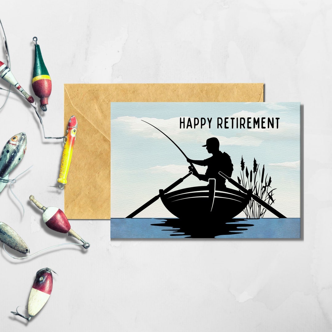 Printable Retirement Card / Happy Retirement / Fishing / Instant ...