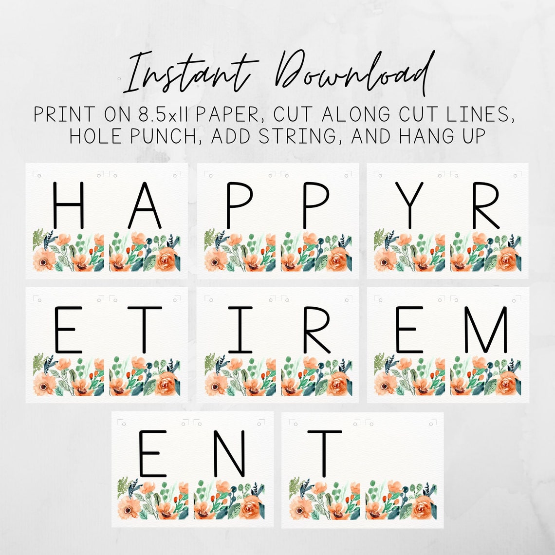 Printable Retirement Banner / Happy Retirement Banner / Instant ...