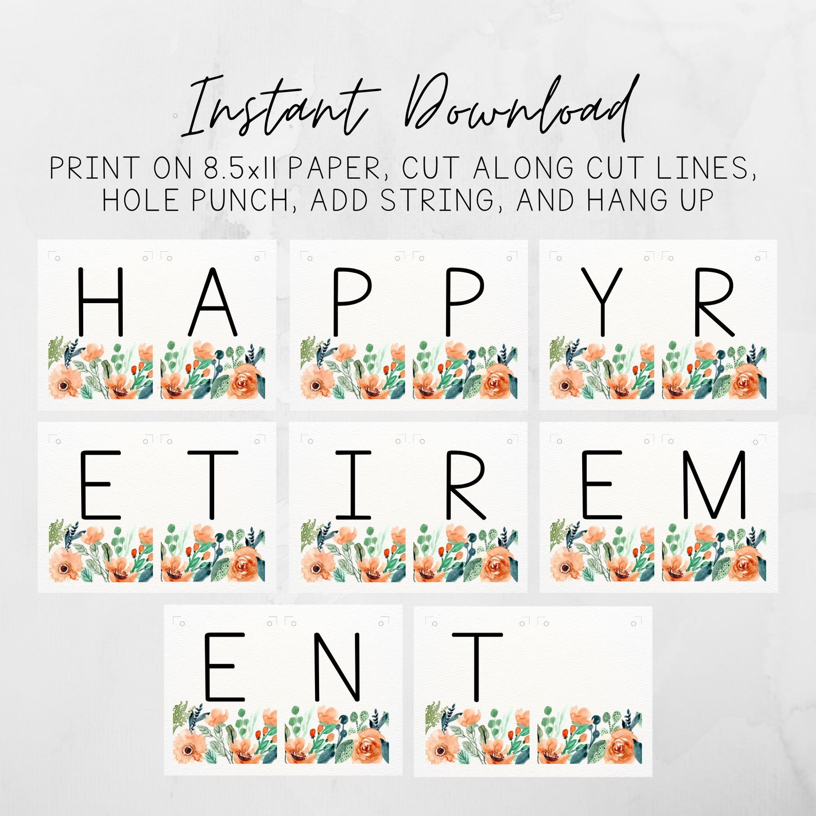 Printable Retirement Banner / Happy Retirement Banner / Instant ...