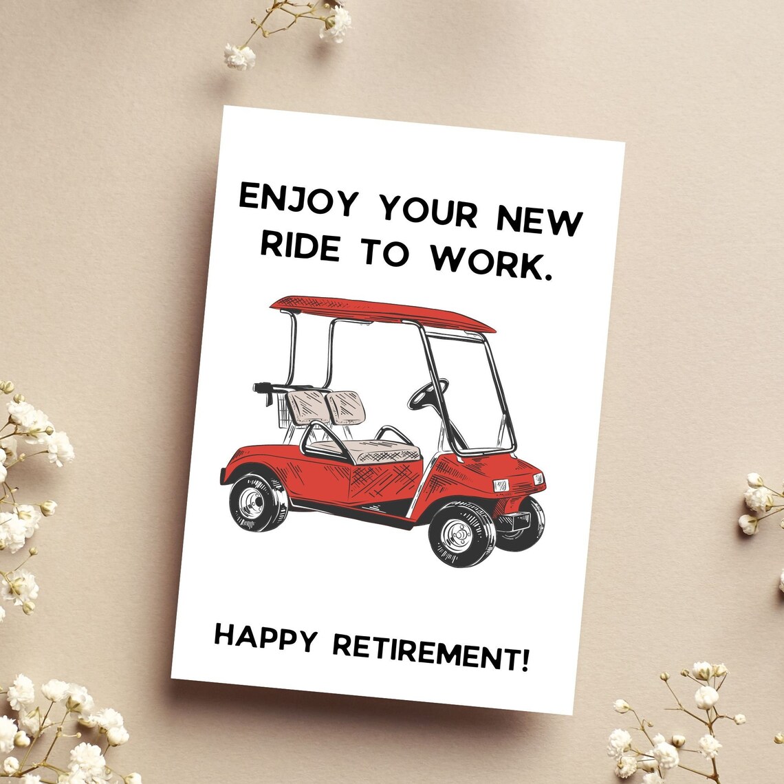 Printable Retirement Card / Enjoy Your New Ride to Work / Funny Happy ...