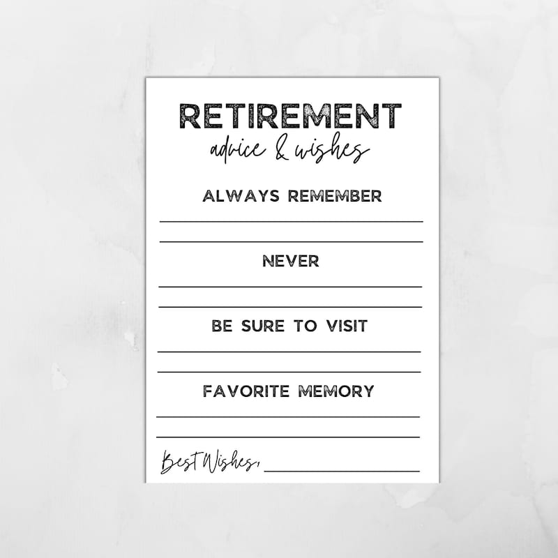 Retirement Wishes - Etsy