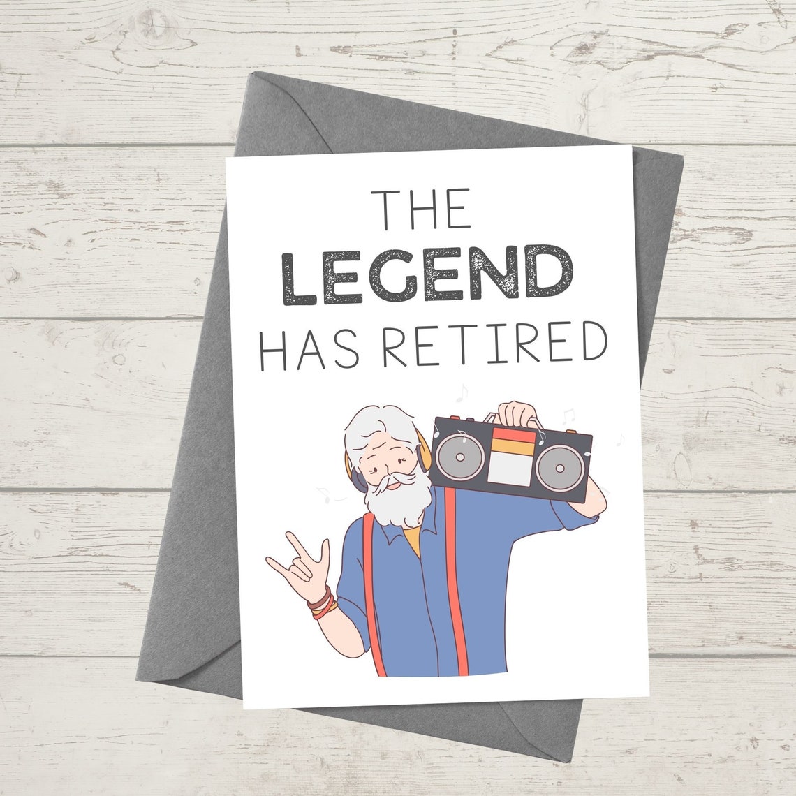 Printable Retirement Card / the Legend Has Retired / Happy Retirement ...