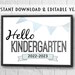 Printable Back to School Sign / First Day of Fifth Grade Sign / Rainbow ...