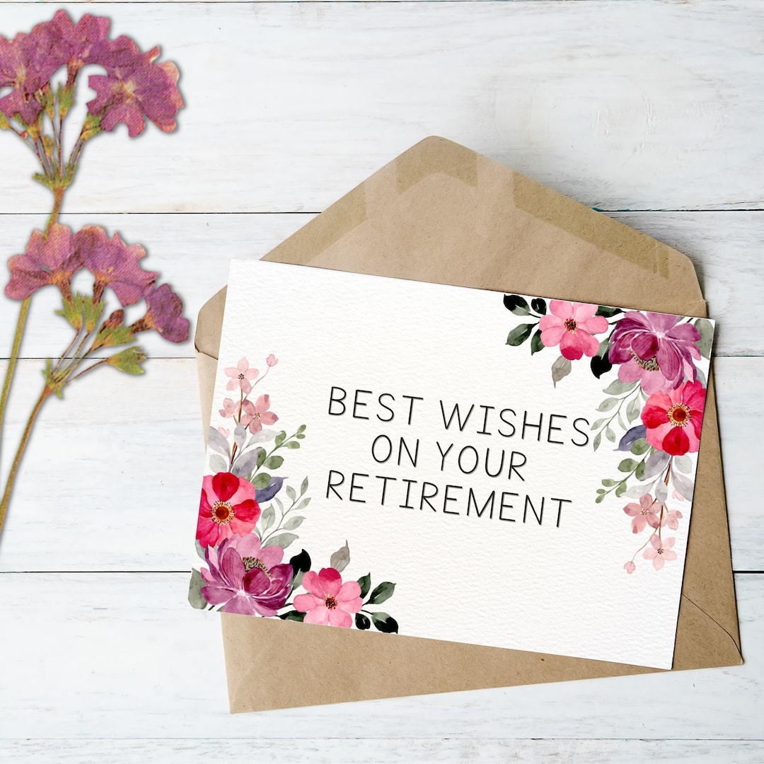 Printable Retirement Card / Best Wishes on Your Retirement / Instant ...