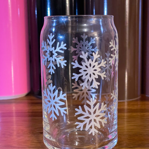 Snowflake Glassware - Etsy