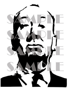 Alfred Hitchcock Stencil - Digital Image - Etsy