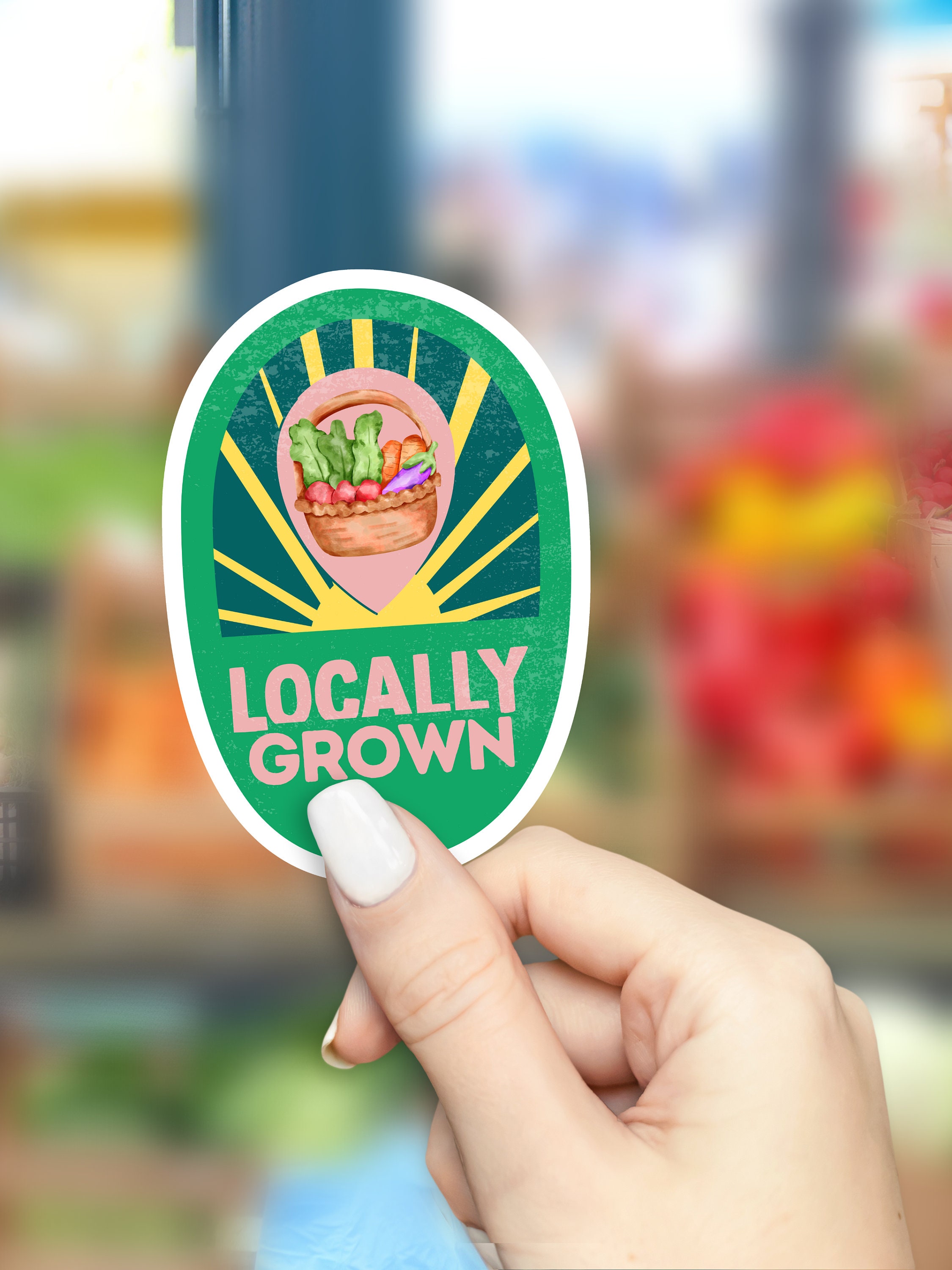 Locally Grown Produce Sticker-shaped Sticker - Celebrate Sustainable ...
