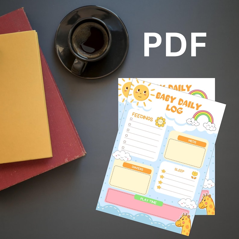 Printable Baby Daily Log: Infant Tracker (PDF) - Etsy