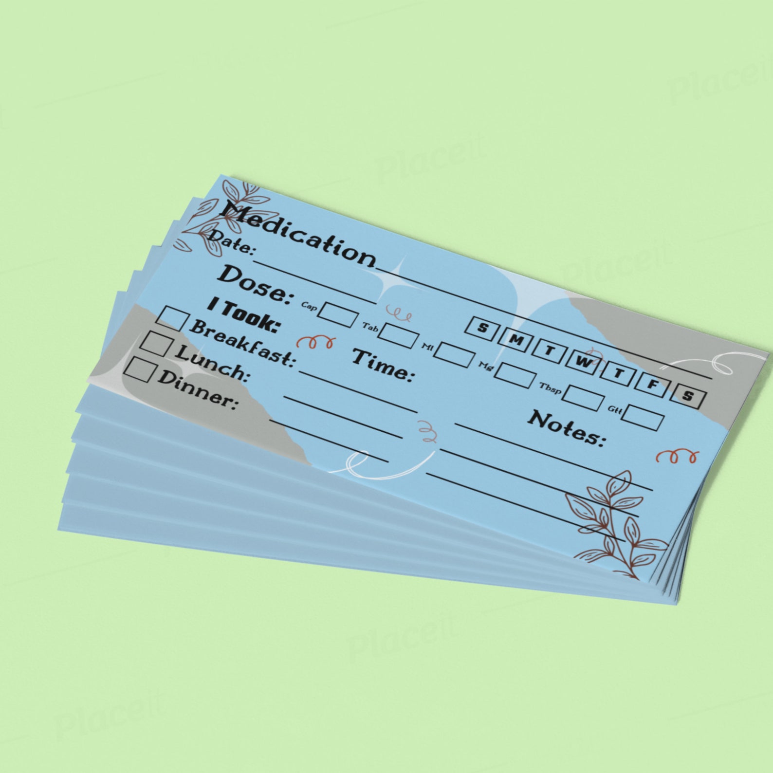 Medication Tracker Cards, Medicine Log, Daily Health Tracker - Etsy UK