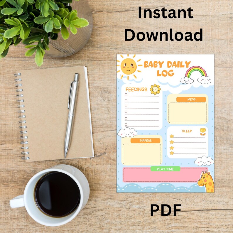 Printable Baby Daily Log: Infant Tracker (PDF) - Etsy