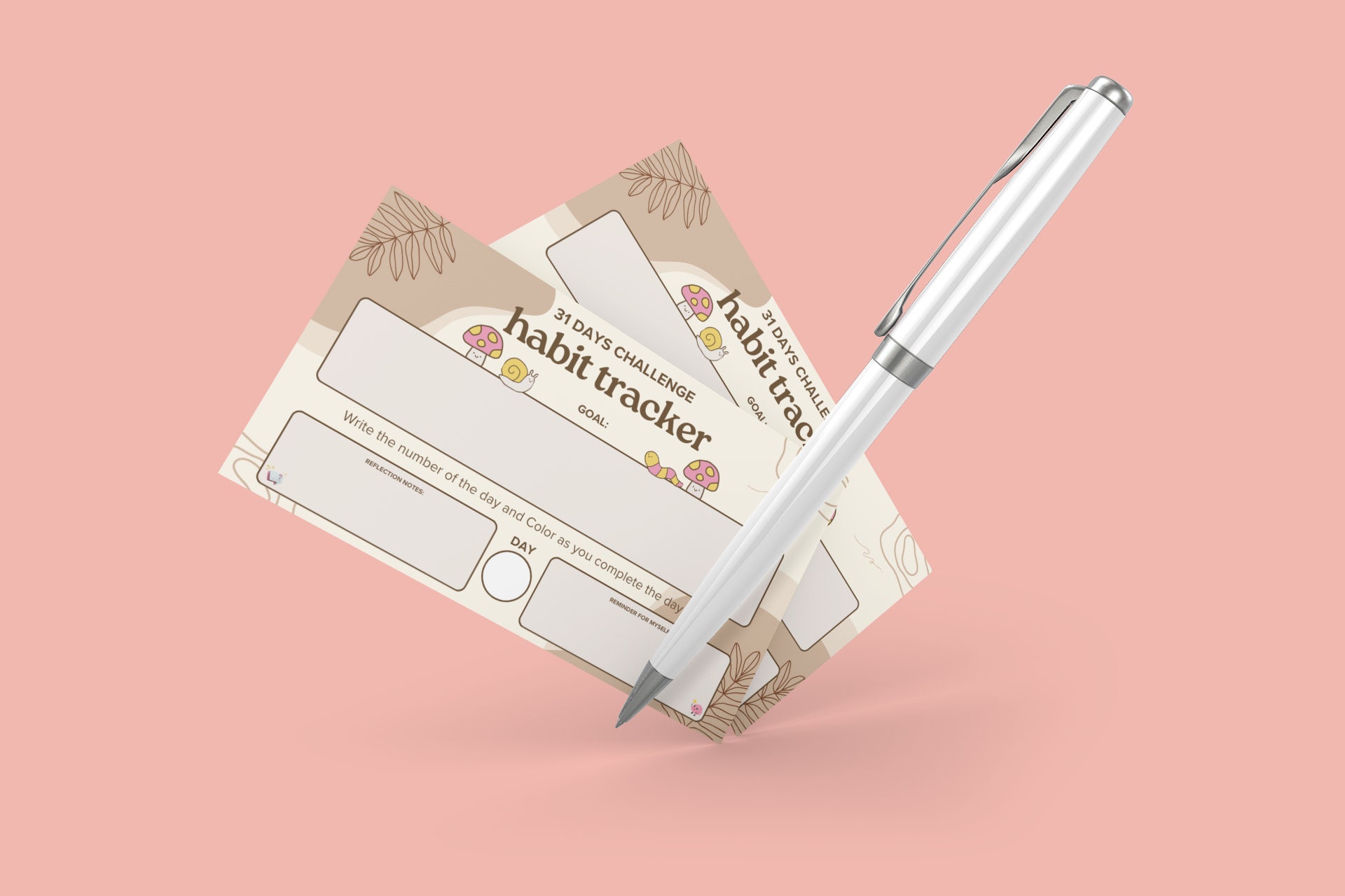 31 Day Challenge Habit Tracker Cards, Goal Tracking Cards, Challenge ...