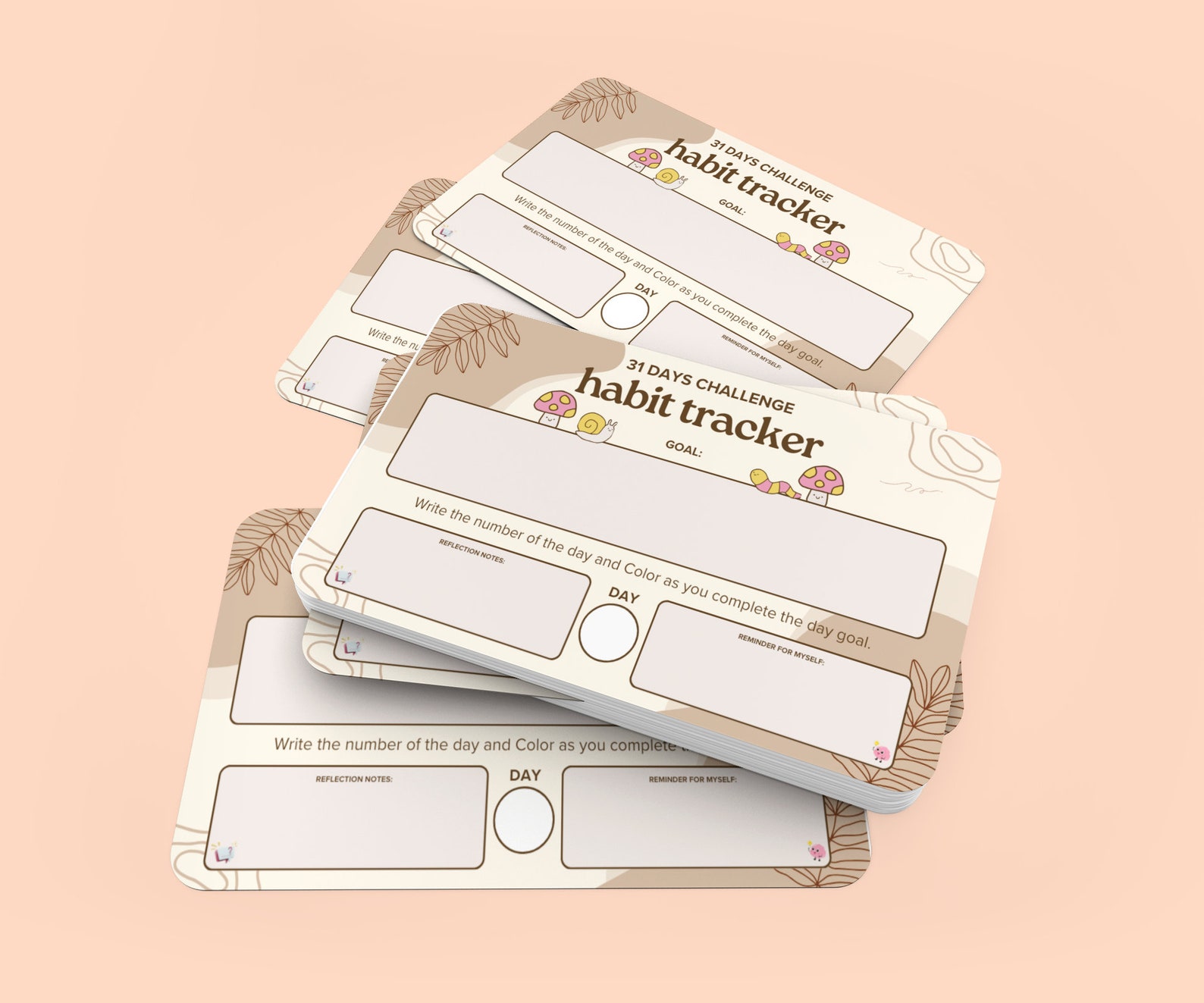 31 Day Challenge Habit Tracker Cards, Goal Tracking Cards, Challenge ...
