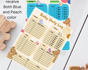 Infant Daily Log Printable Baby Care Log Newborn Tracker - Etsy