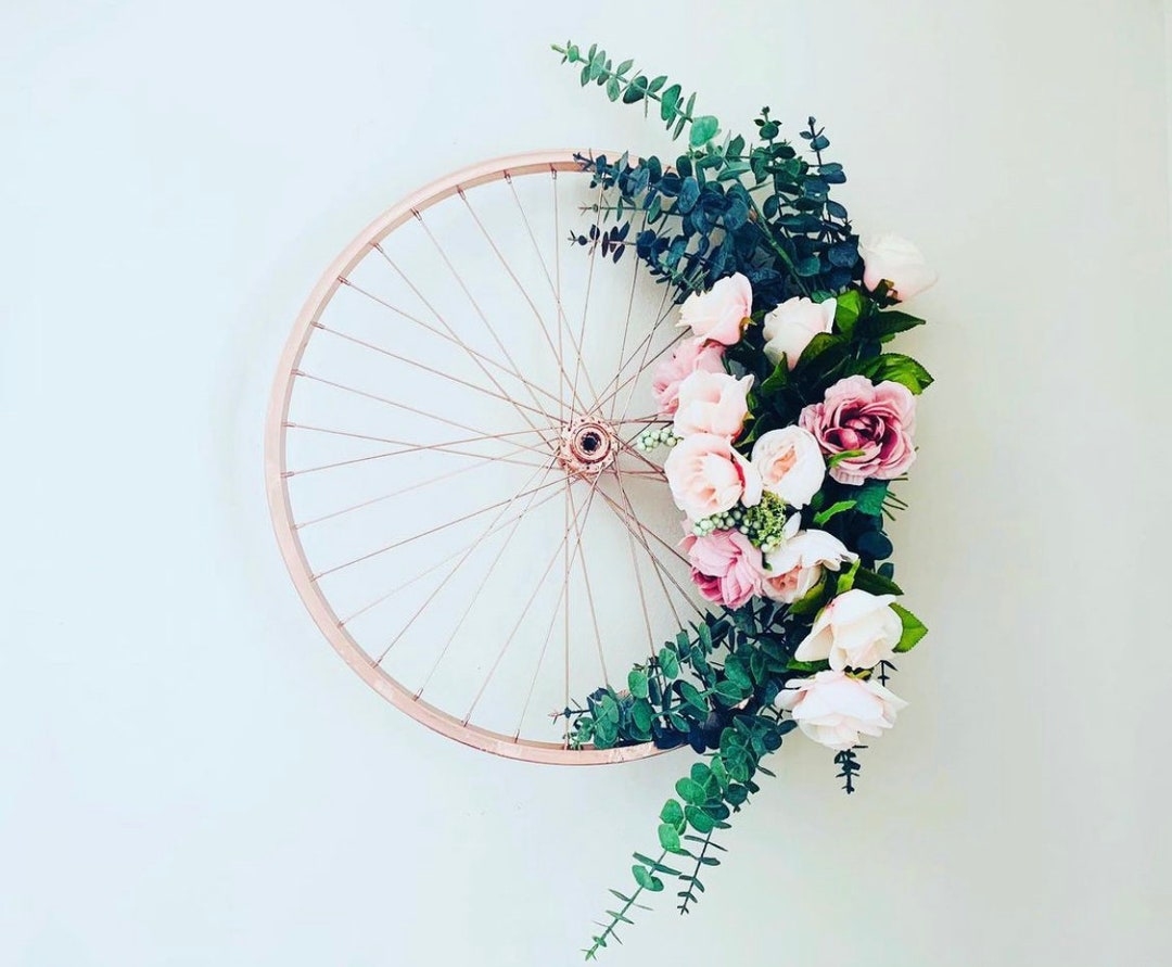 Bike Rim Floral Decor - Etsy