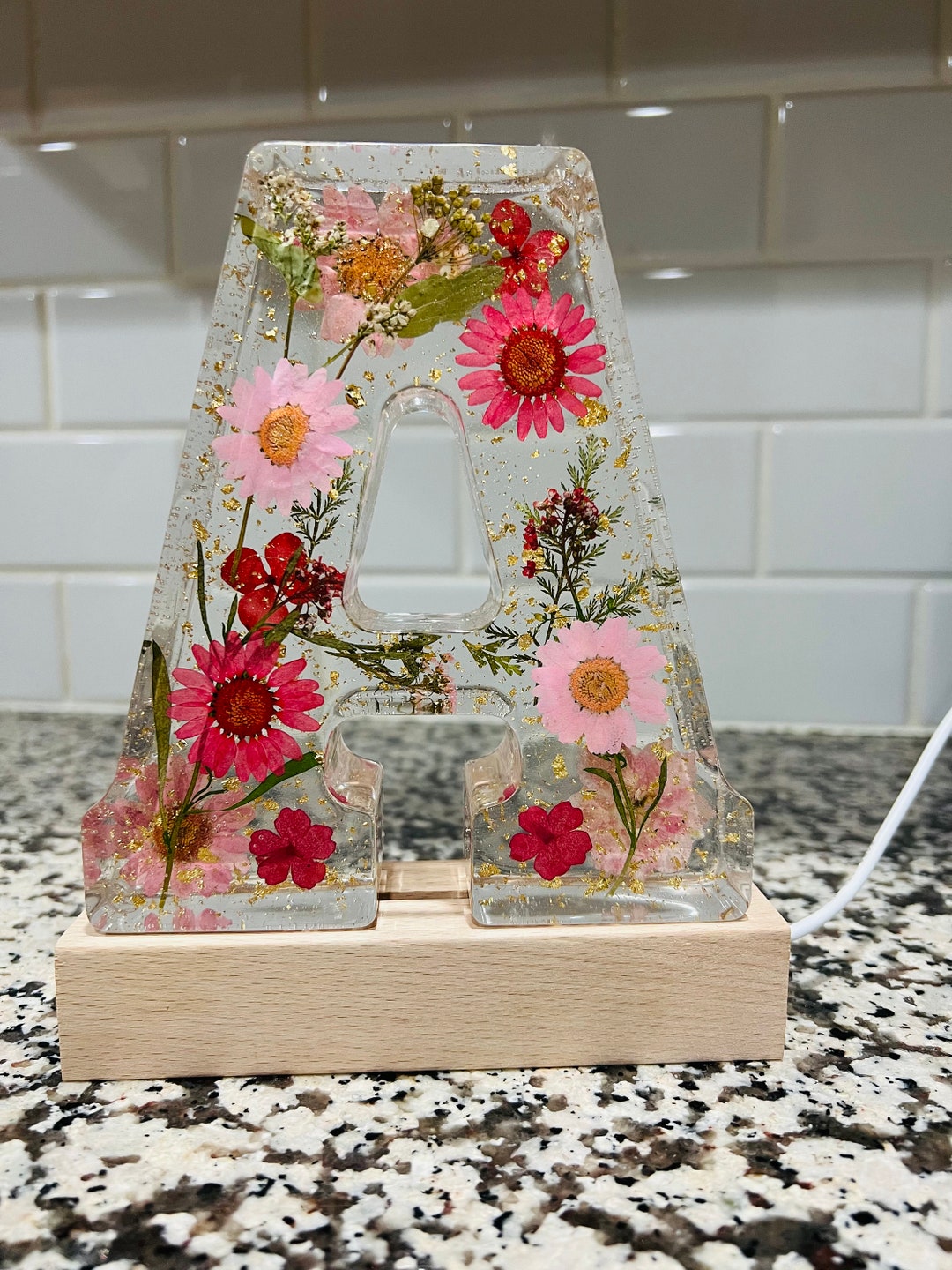 Custom Large Letter With Lights Personalized Resin Letter - Etsy