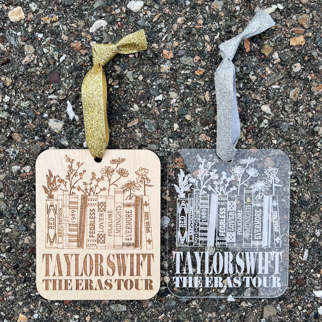TAYLOR SWIFT Wooden & Acrylic Engraved Ornaments the Eras Tour ...