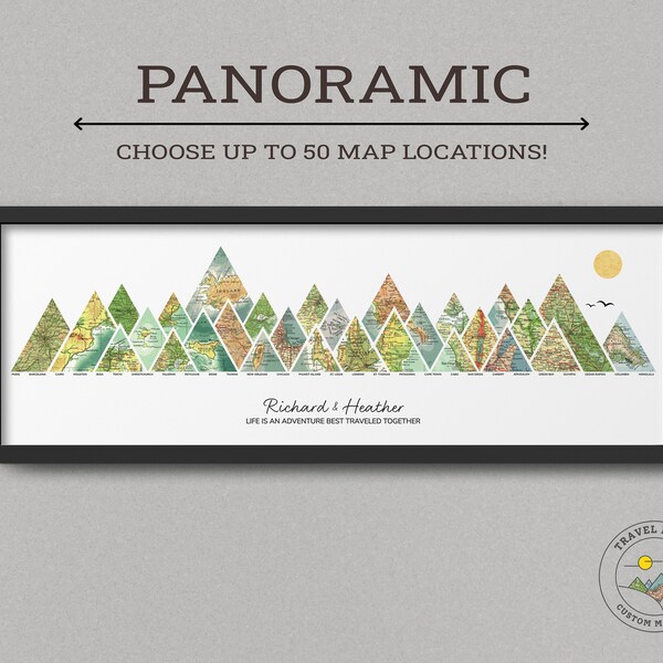 Panoramic Map - Etsy