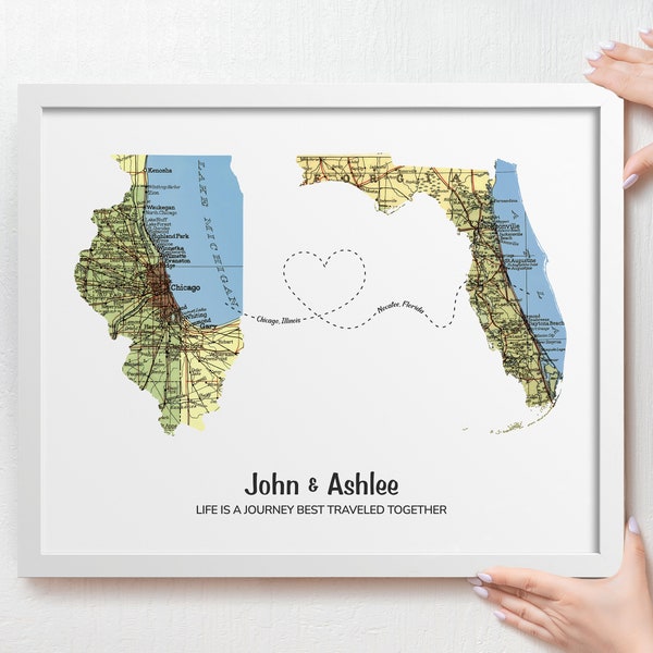 Custom State Map - Etsy