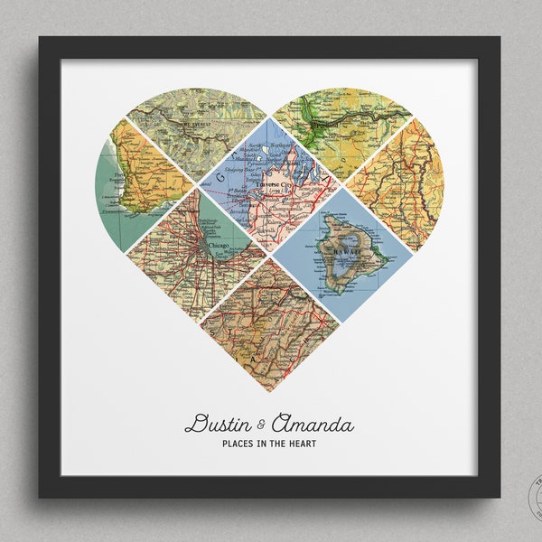 Places Lived Map - Etsy