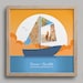 Sailboat Personalized Map Art Custom Sailing Gift Choose - Etsy