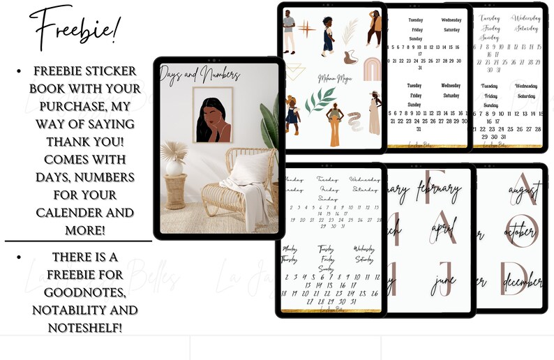 Black Girl Digital Planner, Hyperlinked African American Goodnotes ...