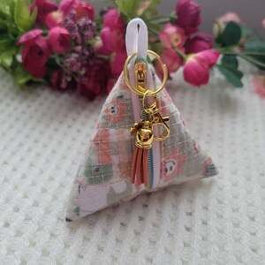 Triangle Patchwork Quilted Small Pouch Keychain Pouch - Etsy