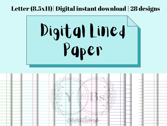 Printable Stationery School Printable Lined Paper 28 - Etsy