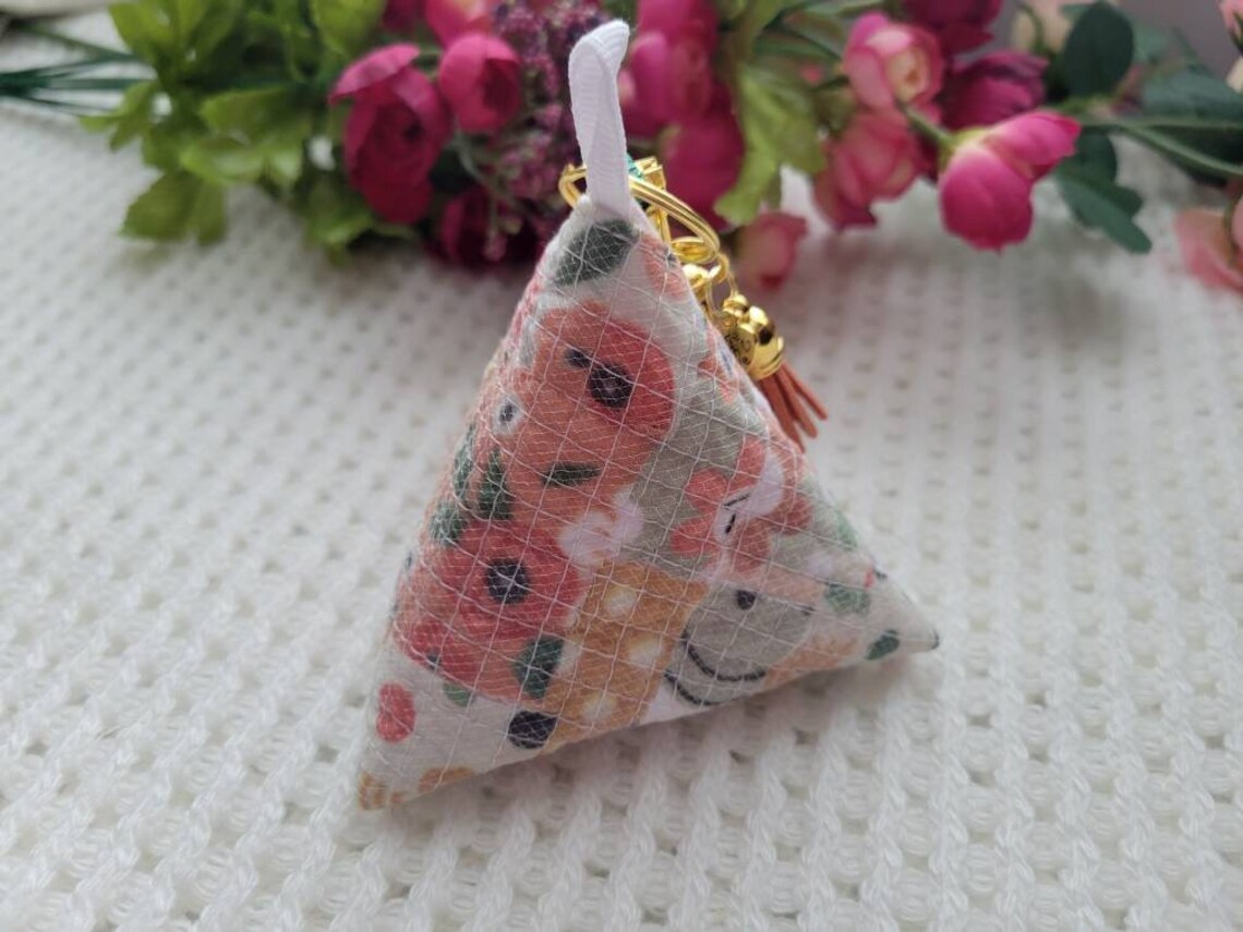 Triangle Patchwork Quilted Small Pouch Keychain Pouch - Etsy