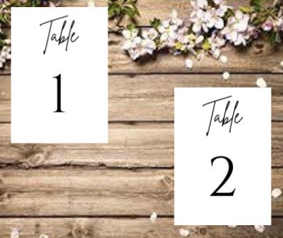 Minimalist Table Numbers- 4x6 Instant Download - Etsy