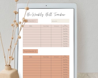 Notability Bill Template| Bi-weekly Paycheck Bill Template| Goodnotes ...