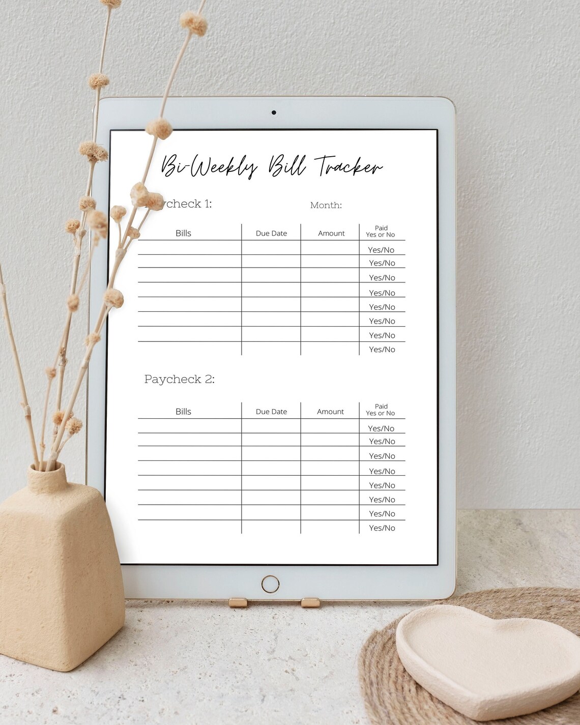 Notability Bill Template| Bi-weekly Paycheck Bill Template| Goodnotes ...