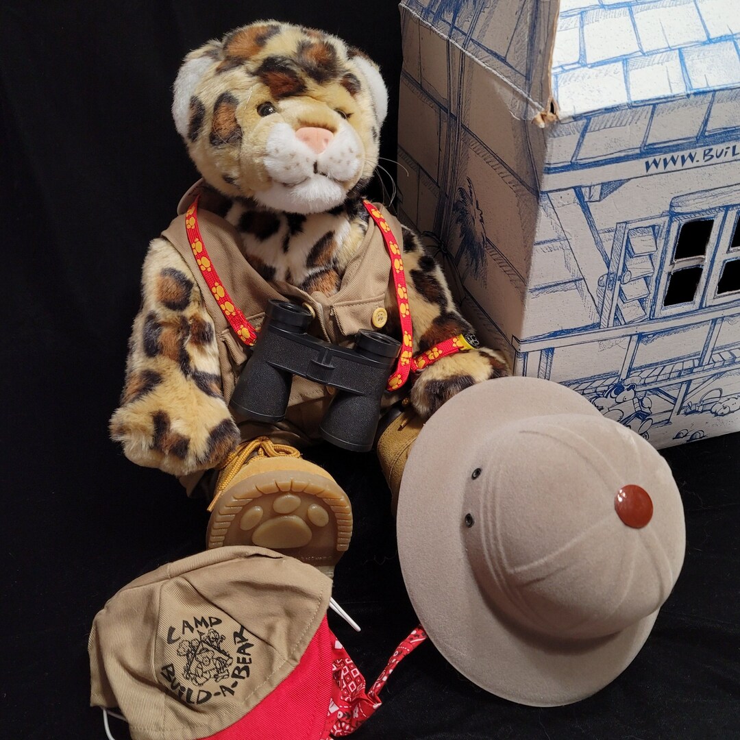Build A Bear World Wildlife Fund Leopard With Safari Vest and - Etsy