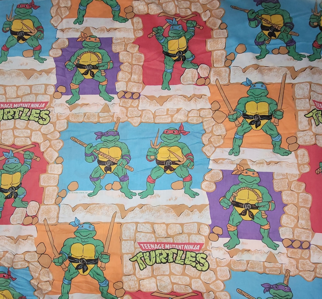 Vintage TMNT 1988 Teenage Mutant Ninja Turtles Theme 2 Pillowcases ...