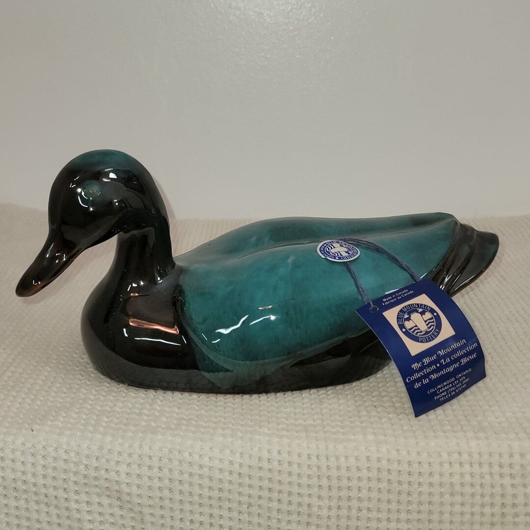 Vintage Blue Mountain Pottery Duck W Seal & Tag | Blue Mountain Pottery ...