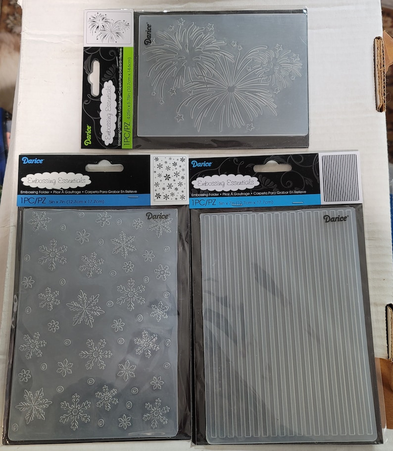 Border Embossing Folders, Choice of One Package, Darice Embossing Folders NIP, Cardmaking ...