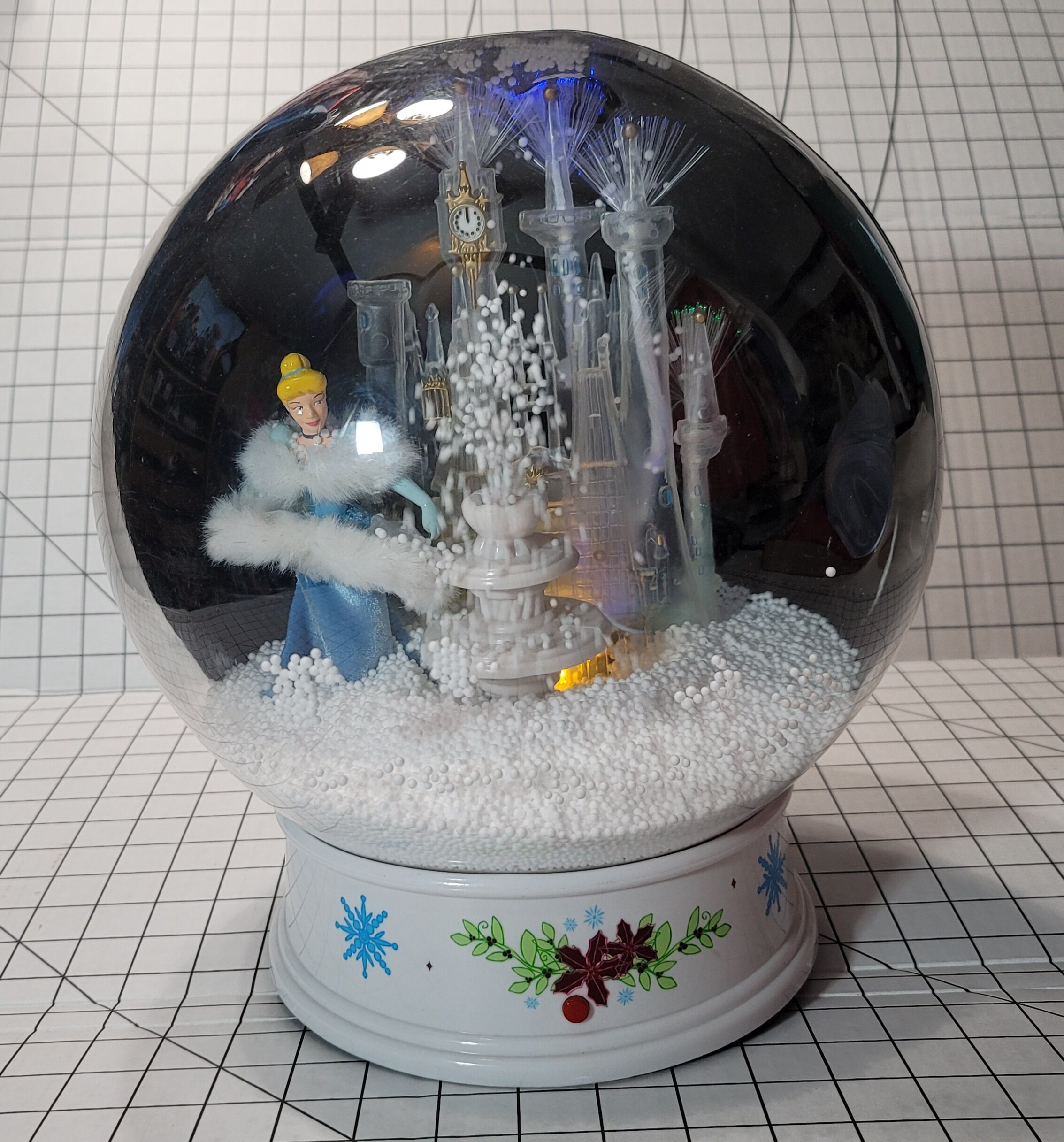 Disney Cinderella Animated Snow Globe With Snow Lights And Music Etsy