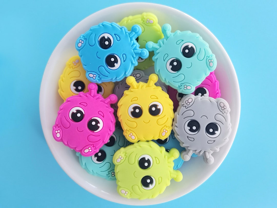 Bacteria Shaped Silicone Beads, Cartoon Silicone Beads, Bulk Silicone ...