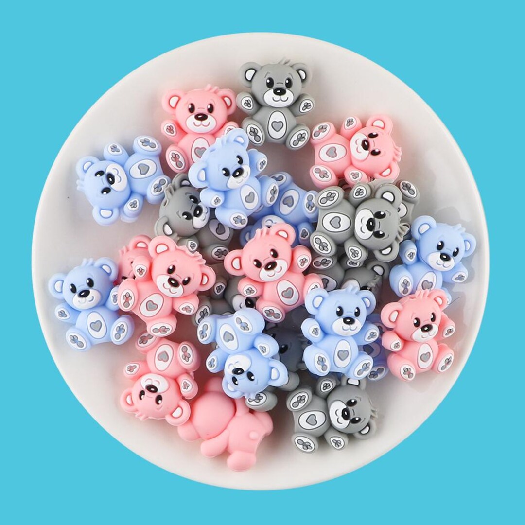 3D Baby Bear Silicone Focal Beads,animal Beads Wholesale,diy Craft ...