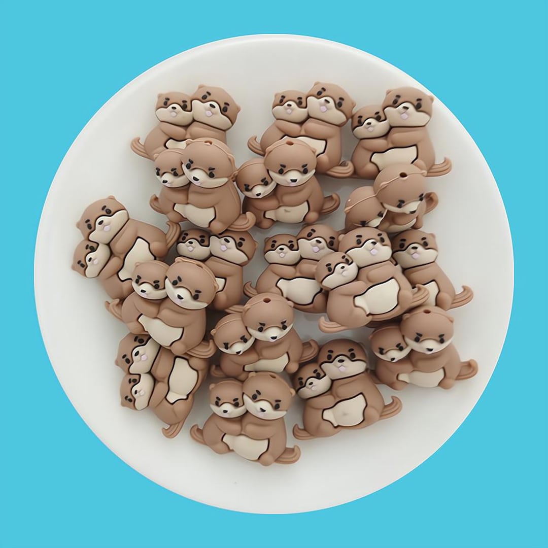 3D Otter Silicone Focal Bead,animal Hugging Beads, DIY Pens Bracelets ...