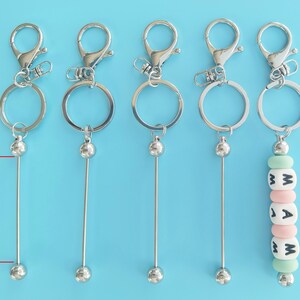 Beadable Bar Keychains,beadable Metal Keychains,keychain DIY Supplies ...