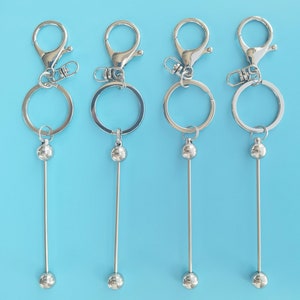 Beadable Bar Keychains,beadable Metal Keychains,keychain DIY Supplies ...