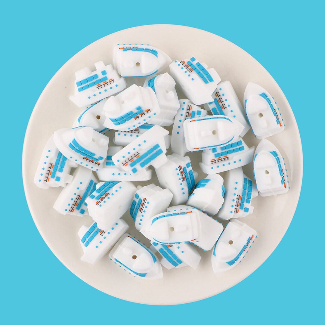 3D Ship Silicone Beads,3d Transportation Silicone Beads, Bulk Silicone ...