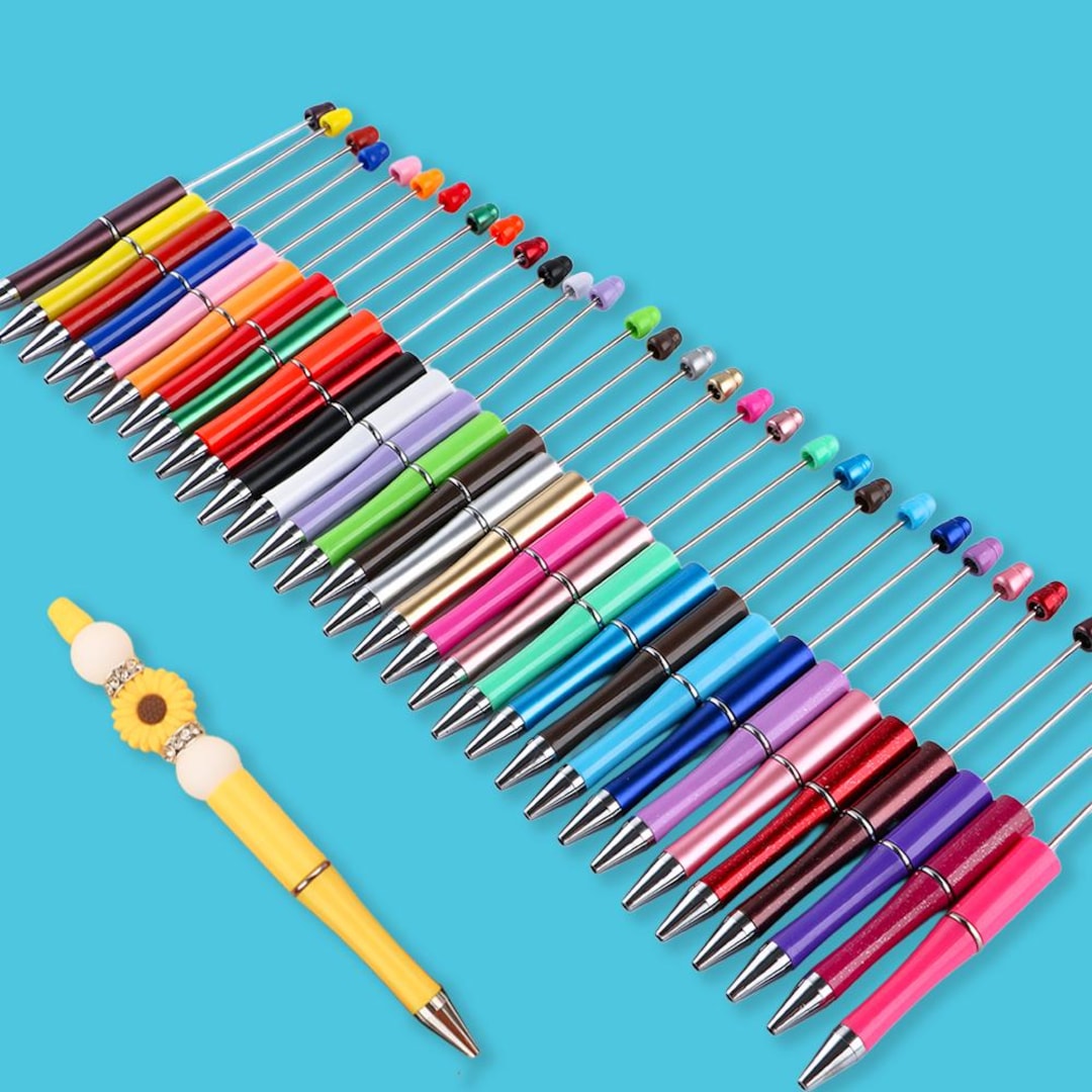 50 Colors Beadable Ballpoint Pens Bar Blank,black Ink, Multi-color Pens ...