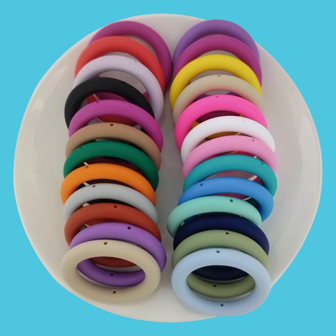 65mm Silicone Ring, Round Silicone Loop With 2 Hole,silicone Donut Ring ...