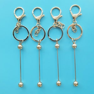 Beadable Bar Keychains,beadable Metal Keychains,keychain DIY Supplies ...