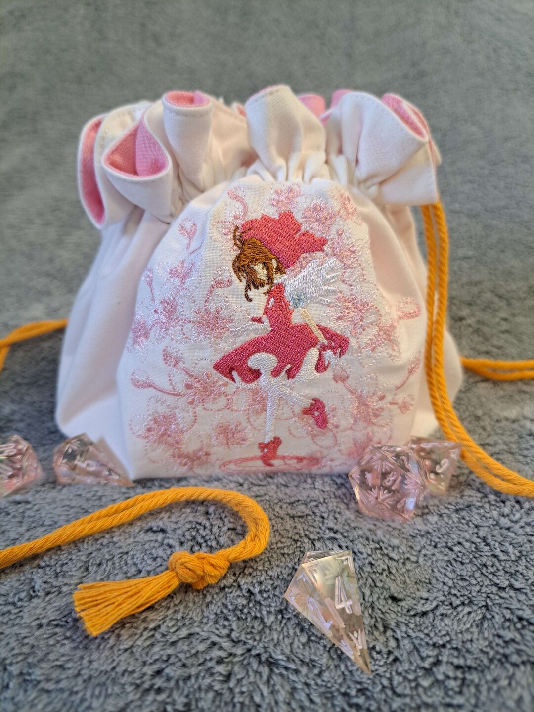 Card Captor Sakura Embroidered Dice Bag Anime Dice Pouch D&D Gifts ...