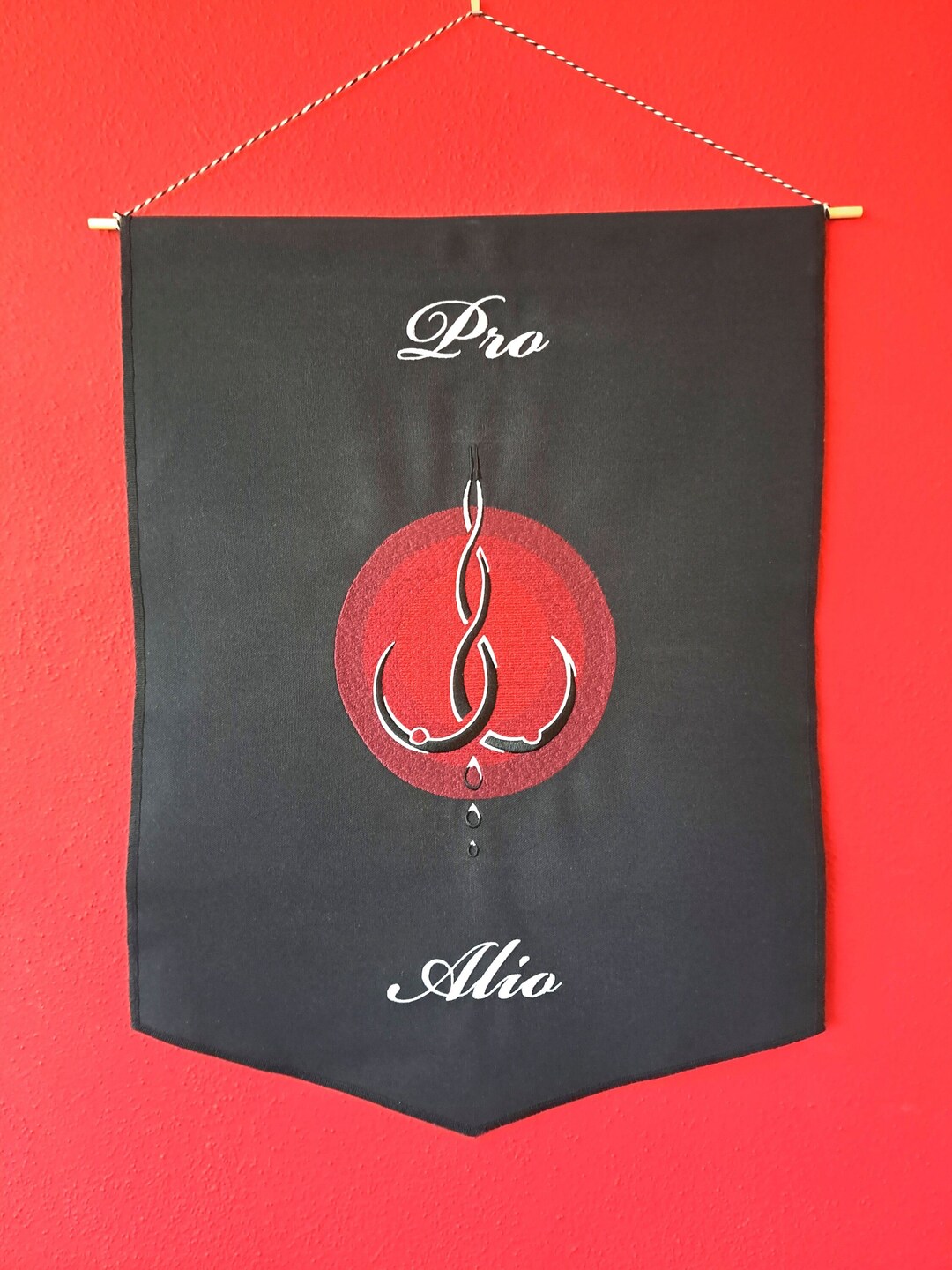 Extra Large Custom Embroidered Banner | Logo Banner | Wall Hanging ...