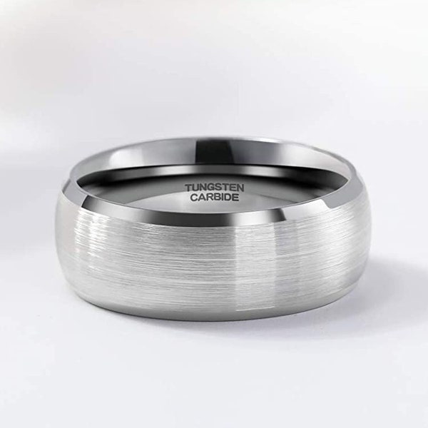 Brushed Silver Ring - Etsy